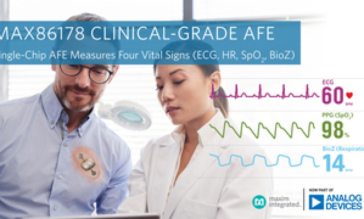 Clinical-Grade AFE from Analog Devices Measures Four Vital Signs for ...
