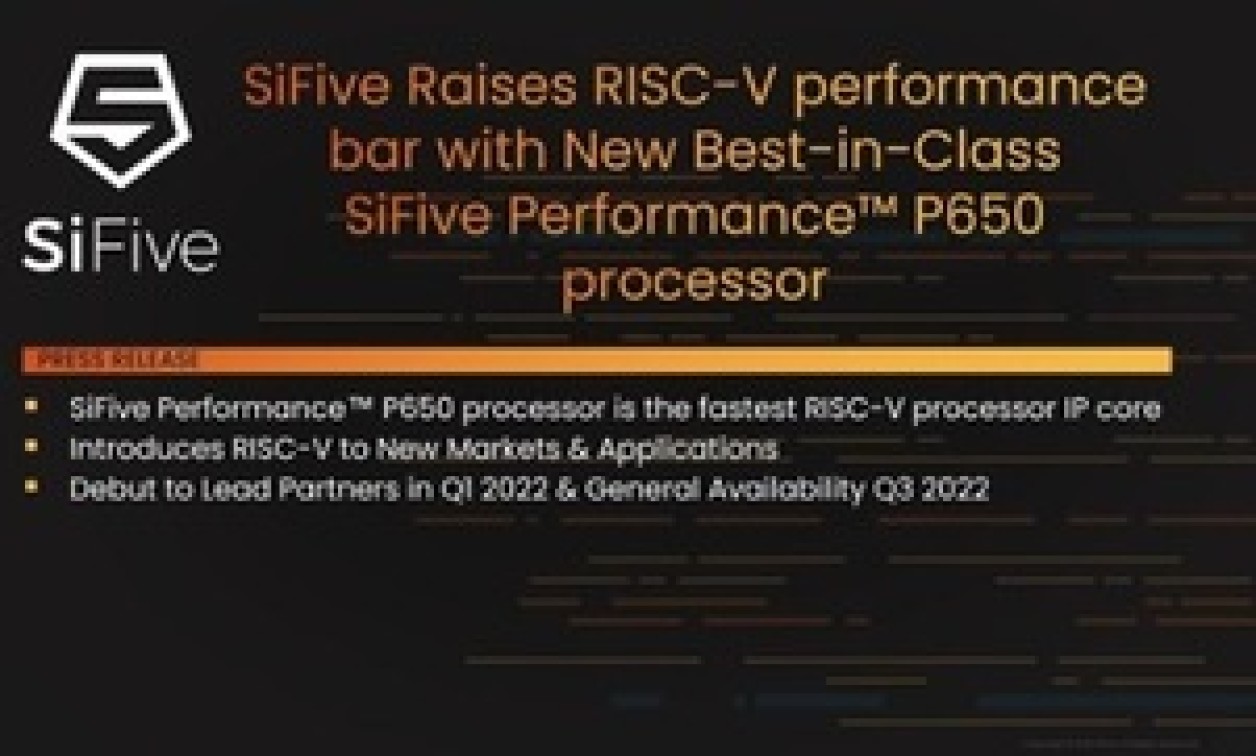 SiFive Announces Licensable RISC-V P650 Processor IP Core - Embedded Computing Design