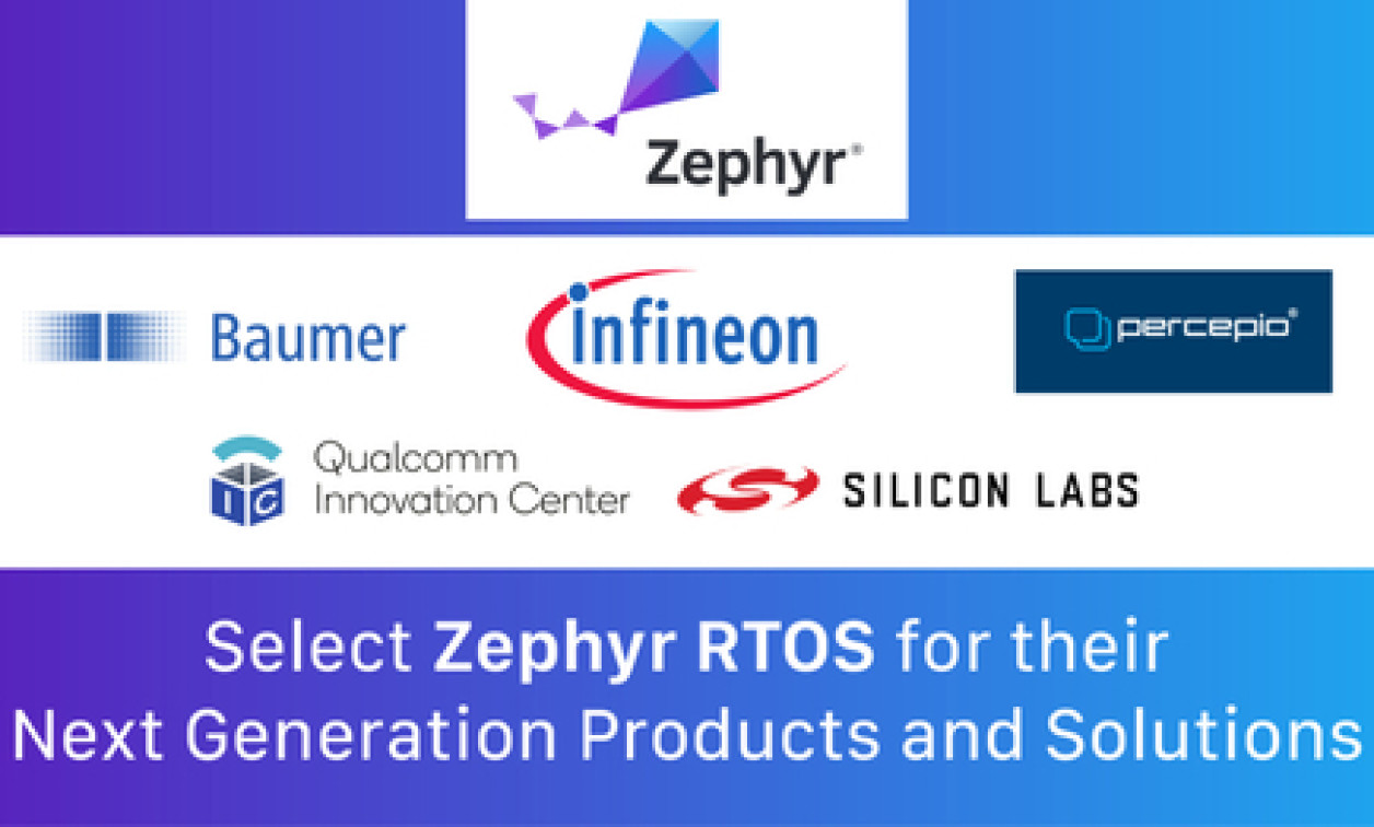 Baumer, Infineon, Qualcomm Innovation Center, Percepio, and Silicon Labs Select Zephyr RTOS for ...