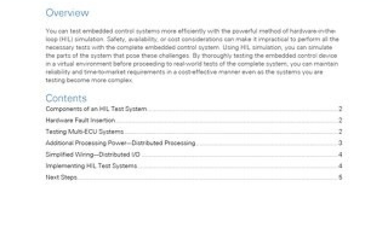 Architectures for Implementing a Hardware-in-the-Loop System - Embedded ...